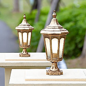 KMYX Outdoor Post Light Modern Bollard Column Lamp Waterproof IP55 Exterior Pillar Lamp Garden Stigma Light Courtyard Porch Decorative Landscape Lamp, 11cm×42cm