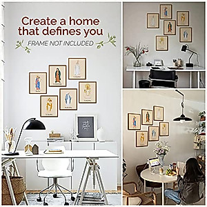 97 Decor Our Lady Of Guadalupe Image - Blessed Virgin Mary Art Print, Our Lady Fatima Body Portrait, Mother Mary Picture, Guadalupe Painting Artwork, Religious Catholic Art Poster (8x10 UNFRAMED)