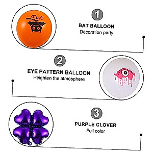 Abaodam 1 Set Set halloween balloon combination letter ballons halloween Party Supplies Halloween Star balloon black balloon Happy Halloween Balloon wreath Ladies skeleton Aluminum film