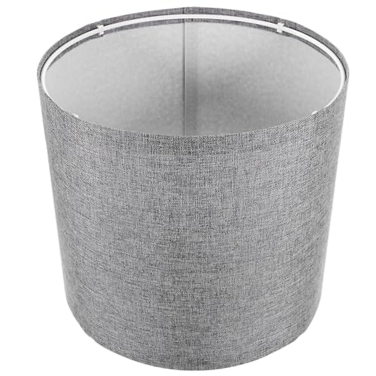 Beavorty Gray Lamp Shade Linen Fabric Lamp Shade Replacement Medium Drum Lamp Shade Transitional Cylinder Shaped Spider Construction Lamp Shade for Chandeliers Table Lamp 20cm Small Lampshade