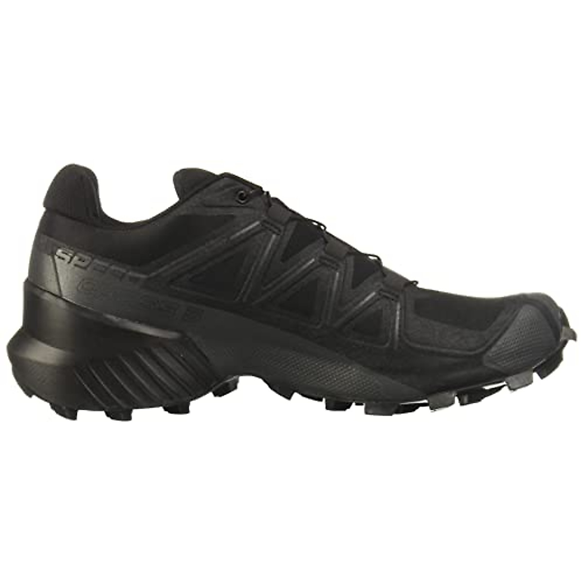 Salomon Speedcross 5 Trail Running Shoes for Men, Black/Black/Phantom, 9