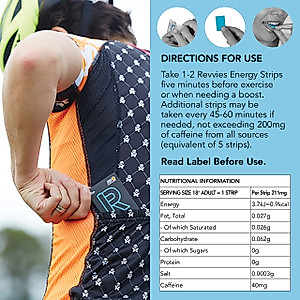 Revvies Energy Strips | Arctic Charge | 50 Strips | 40mg Caffeine Strip | 2 Strip = Coffee/Energy Drink | Less than 2 Calories | Vegan 10 x 5PK…