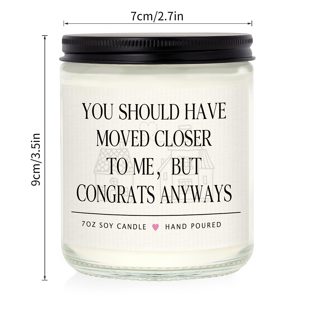 SteadStyle House Warming Gifts for New House, Housewarming Gifts 7oz Lavender Scented Candle, Funny First Time House Warming Gift Ideas, New Homeowner Gift, Neighbor Gifts for Women