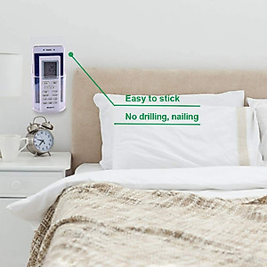 ZC GEL Remote Control Holder Wall Mount Damage-Free 2 pack, Clear Adhesive Remote Holder For Bed Sturdy Storage Box To Hold Remotes Eyeglasses Pen Key For RV,Bedroom,office