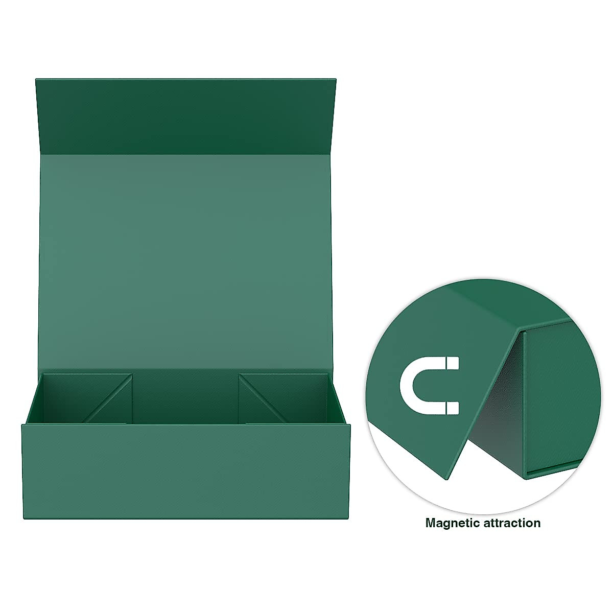 MOZRRO Gift Box with Lids, 9.85 x 5.95 x 3.15 In Magnetic Closure Collapsible Gift Boxes for Gift Packaging, Gift Box for Christmas,Mothers Day,Fathers Day,Graduations,Weddings,Birthdays Gifts