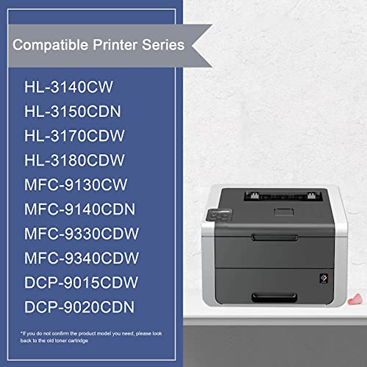 TN-221 TN221 High Yield Toner Cartridge - TN221BK, TN221C, TN221M, TN221Y Toner Cartridge Compatible Replacement for Brother MFC-9130CW HL-3170CDW HL-3140CW Printer