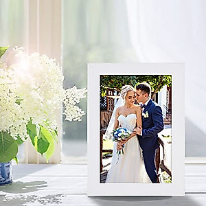 PECULA 2 Pack 4x6 Picture Frame, White Picture Frame for Wall and Tabletop Display, Photo Picture Frame with Clear Display