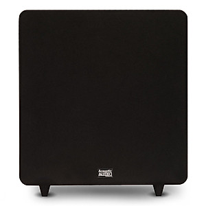 Acoustic Audio PSW600-15 Home Theater Powered 15" LFE Subwoofer Black Front Firing Sub