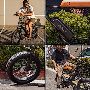 Fat Tire Electric Bike, 500W Brushless Motor, 48V/13Ah Removable Lithium-Ion Battery, Shimano 6-Speed E-Bike, 40 Miles Range, 4'' Wide Tires, Mini Swell Electric Bike for Adults (Black)