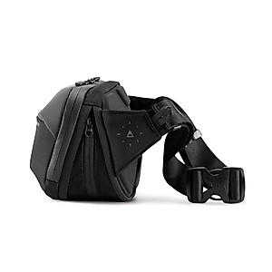 NOMATIC Navigator Premium Sling Bag - 1L w/ 2L Built-In Expansion - Slim & Lightweight Crossbody Bag, Fanny-Pack - Water Resistant Everyday Bag (Black)
