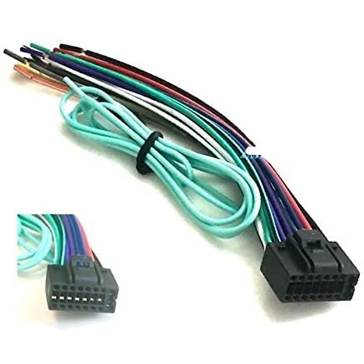 ASC Car Stereo Power Speaker Wire Harness Plug for Select JVC Aftermarket DVD Nav Navigation Radio - EXAD Arsenal etc. - Compatible Radio List Below