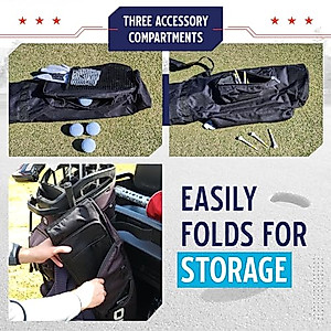 Murray Sporting Goods Golf Sunday Bag | Black Lightweight Travel Carry Sunday Golf Bag with Cushioned Shoulder Strap for Driving Range Practice Easy Transport - for Beginners, Youth, Adult or Seniors