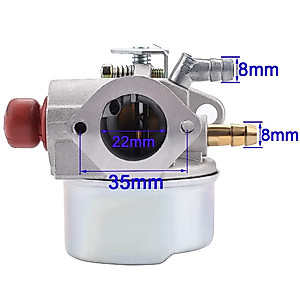 Venseri 640025 640025C OHH55 OHH60 Carburetor for Tecumseh OH195EA TVM195 OHH45 OHH50 OHH55 OHH60 OHH65 5.5HP 6HP Engine Lawn Mower Go Kart Motor Replace 640004 640014 640025B 640117B