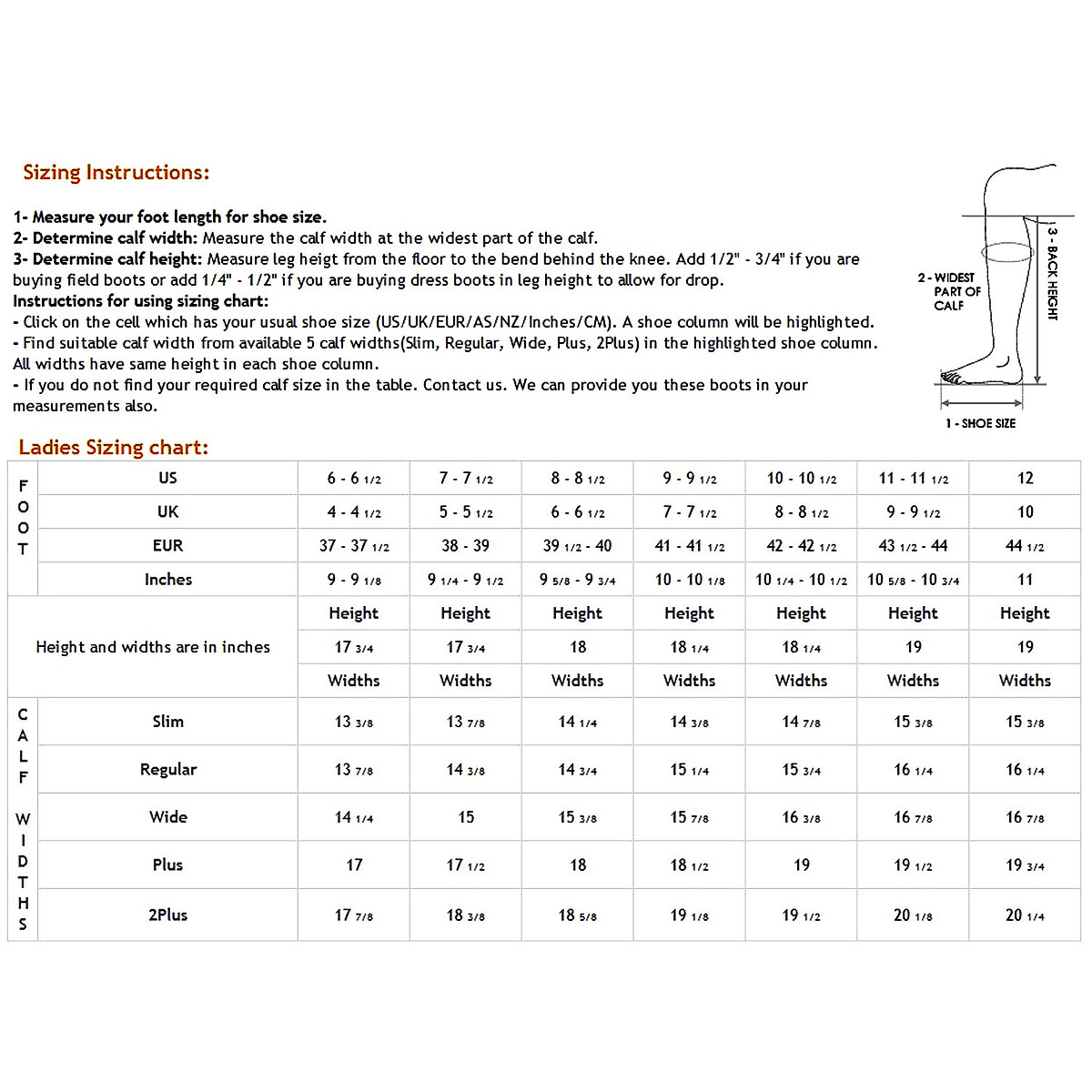 Hispar Women Ladies Victory Leather English Field Boots Horse Back Riding Equestrian - Brown 8 SLIIM CALF