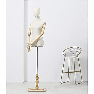 Mannequin Tailors Dummy Dressform Tailors Dummy Clothing Store Mannequins Dummy Model Students Mannequin (Beige F)