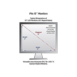 Kantek MAXVIEW LCD Monitor Magnifier for 15-Inch Monitors (Measured Diagonally) (MAG15L)