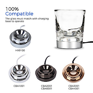 Replacement Charger Glass Cup Compatible with Philips Sonicare Electric Toothbrush HX9352 HX9360 HX9340 HX9900，Charging Base Glass Cup for HX9100 CBA1001 CBA2001 CBA3001