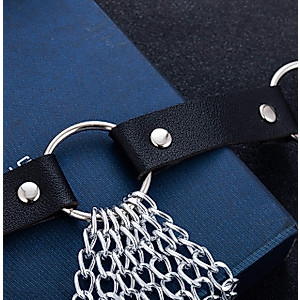 YOVORO 2PCS Punk Waist Belly Chain Belt for Women Leather Layered Body Chain Dance Pary Body Accessories Jewelry