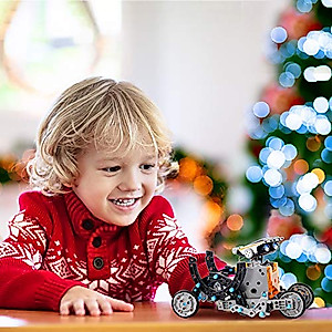 CUDNY Robot Kit 12-in-1 Science STEM Solar Robot Kit Toys for Kids - 190 Pieces DIY Building Science Experiment Kit for Kids Aged 8-10 and Older, Educational DIY Assembly Kit with Solar Powered