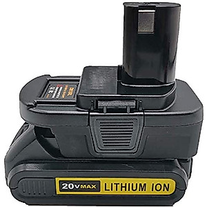 awokee DM18RL Battery Adapter for Dewalt for Milwaukee 20V/18V Li-Ion Battery Convert to for Ryobi 18V P108 ABP1801 Battery with USB Port