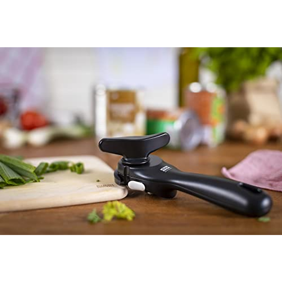 Kuhn Rikon Auto Safety LidLifter/Can Opener with Ring-Pull, 8 x 2.5 x 2.75 inches, Red