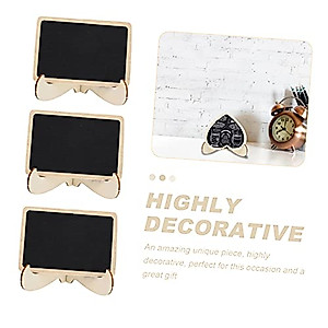 STOBOK 10pcs Message Board para Mesa De Desktop Blackboards Wooden Message Board Wedding Chalk Signs Wooden Blackboard Wedding Adornment Mini Blackboard Wooden Easel