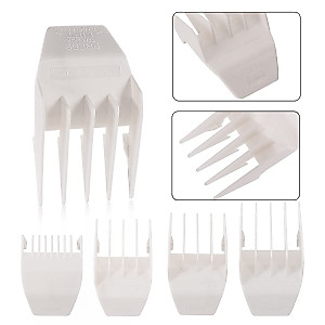 Professional Peanut Clipper Guards for Wahl Peanut – From 1/8 Inch to 1/2 Inch, Fits for Wahl Peanut, White-4PCS