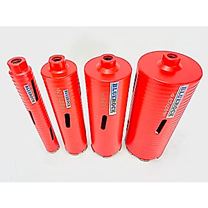 Dry Type 1.5", 2.5", 3.5", 4.5" Inch BLUEROCK Diamond Coring Bit Set 5/8" 11 UNC Concrete Core Drill