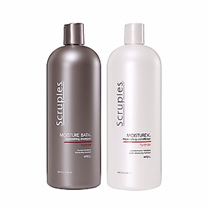Scruples Moisture Bath Shampoo & Moisturex Conditioner Set - Nourishing & Moisturizing Duo for Dry, Frizzy Hair Repair (33.8 oz)