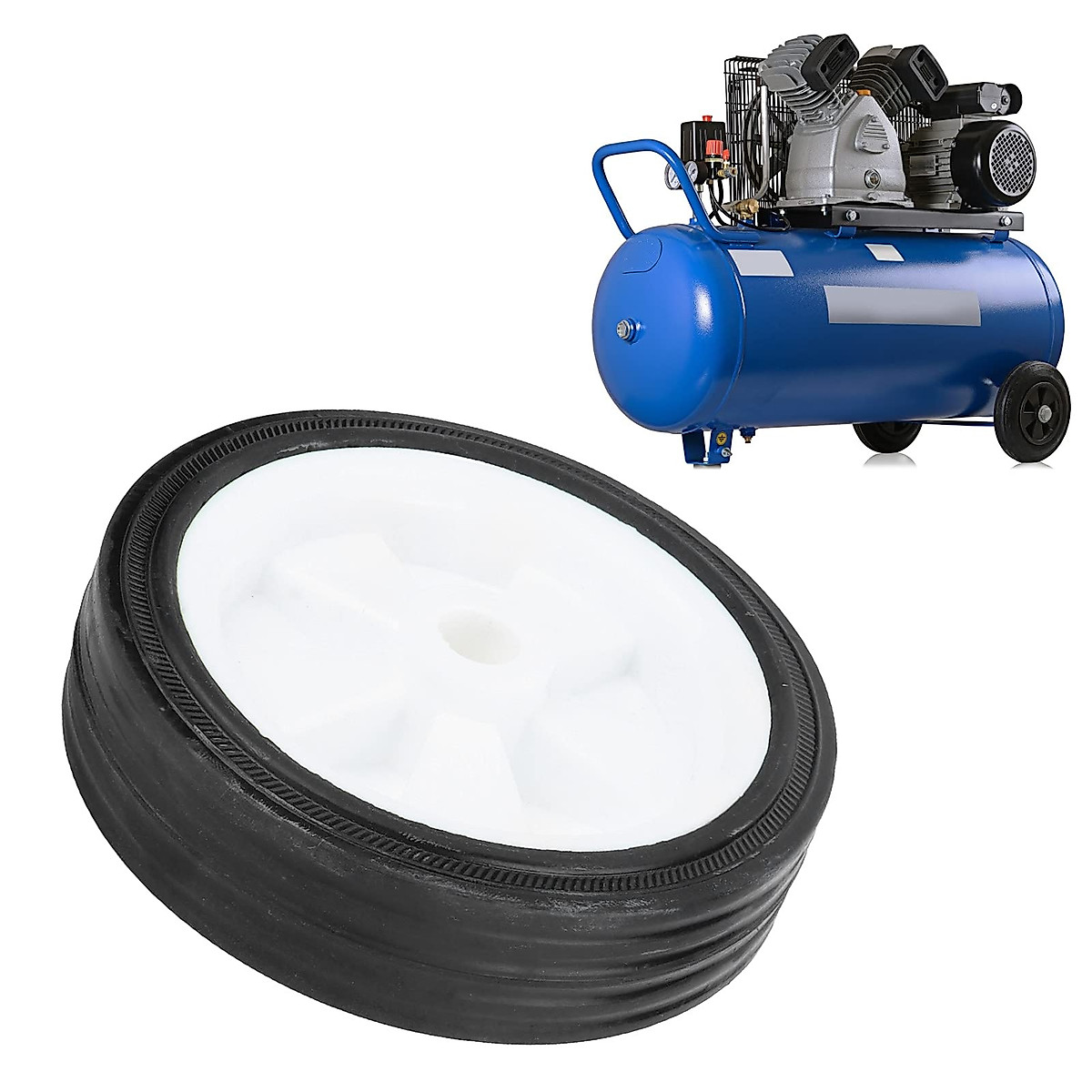 Topyond 5 Inch Air Machine Casters with 13 Jacks, Industrial Noiseless Air Pump Accessories, Wheels for Air Compressors