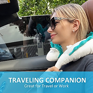 YOUDirect Anime Cute White Dragon Neck Pillow U-shaped Travel Pillow- Doll Plush Toy Haku Dragon Neck Pillow, Soft Plush Dragon Stuffed Doll