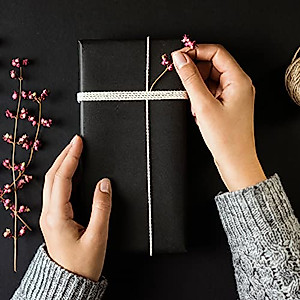 AORZIT Black Tissue Paper 80 Sheets Black Wrapping Tissue Paper Bulk 14x20 Inch Black Tissue Paper for Gift Bag Wrapping DIY Crafts Shredded Filler Birthday Graduation Halloween Party Decor (Black)