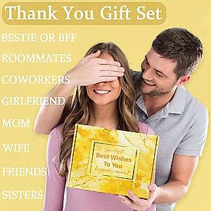 Thank You Gifts for Women - Self Care Gifts for Women Appreciation Gifts Basket with Headband Tumbler Eye Mask Sock Spa Gifts Birthday Gifts Unique Office Gifts for Coworker Teacher Nurse Friends