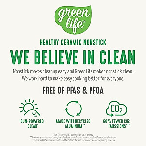 GreenLife Dream 10-Piece Ceramic Nonstick Cookware Set, Pots Frying & Sauce Pans, PFAS-Free & PFOA-Free, Dishwasher & Oven Safe, Stay-Cool Handles, Durable Aluminum Body, Versatile Cooking, Taupe