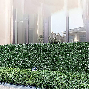 HACSYP Expandable Faux Privacy Fence 1 × 3m Artificial Ivy Leaf Green Fence Board Screening | Green Plastic Fence Sweet Potato Leaf Outdoor Patio Garden Decoration