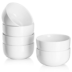 DOWAN 10 OZ White Small Bowls Dessert Bowls + 10 Ounce Rice Bowls Ice Cream Bowls Set of 8