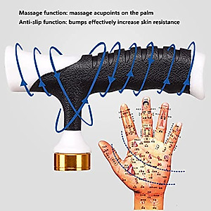 Walking Crutches Tripod Crutch Chair for Seniors Five Gears Height Adjustable Crutch Stool with Seat Large Double Arc Reinforcement Support Folding Cane for Men Women Lightweight Walking Aid