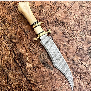 Poshland RG-44 Handmade Damascus Steel Hunting Knife - Gorgeous Handle