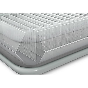 Intex 64417E Comfort Plush Elevated Dura-Beam Airbed with Built-in Electric Pump, Bed Height 22", Queen