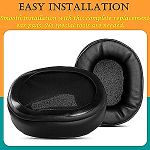 TaiZiChangQin SHP 2600 Upgrade Ear Pads Memory Foam Cushion Replacement Compatible with Philips SHP2600 SHP-2600 Headphone ( Protein Leather Earpads )