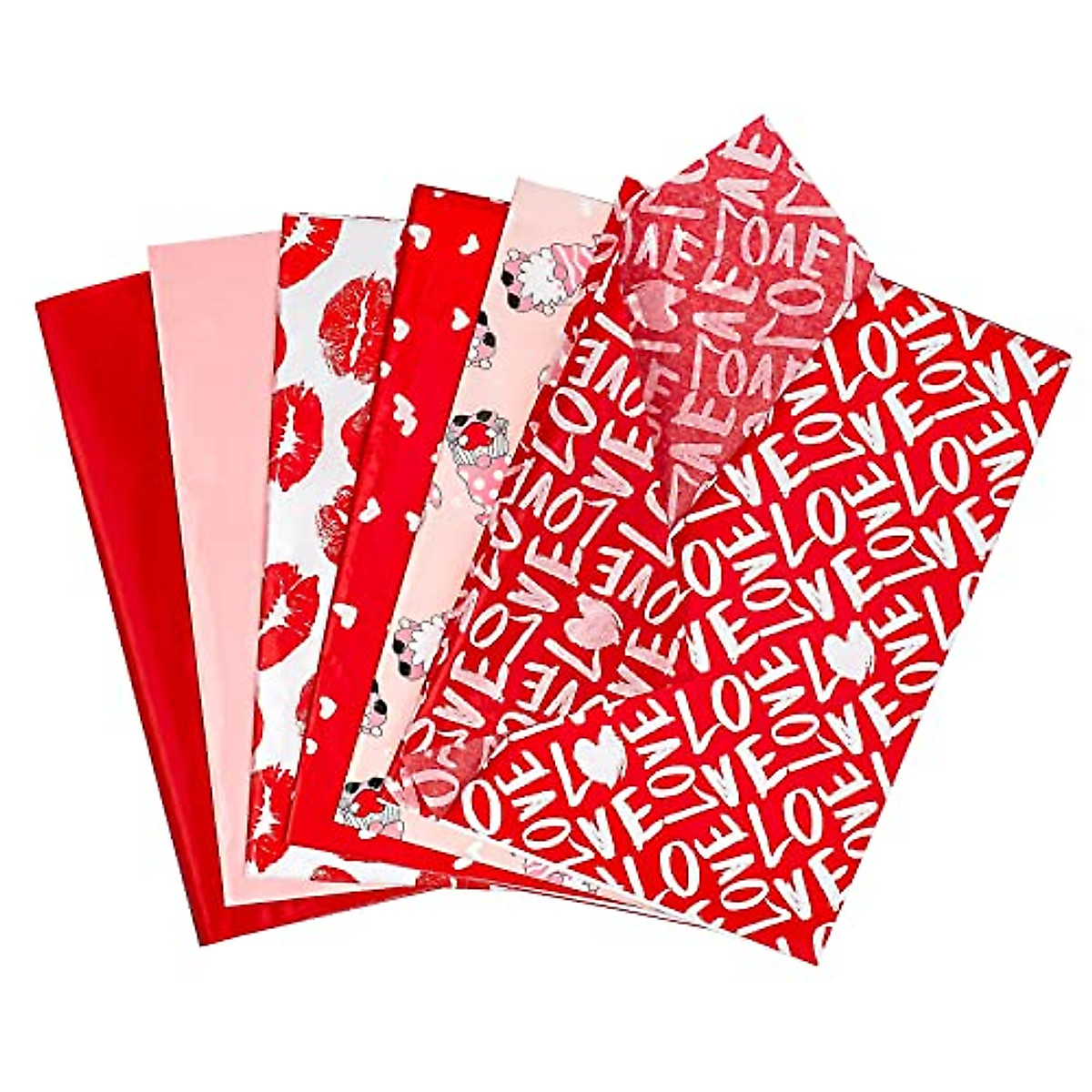 MAYPLUSS Wrapping Tissue Paper - 90 Sheets - Valentines Day Design - 13.7 inch X 19.7 inch Per Sheet