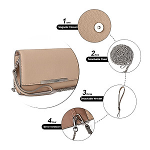 AFKOMST Summer Clutch Purses for Women 2024 Formal Crossbody Evening Bag and Wristlet Handbags with Chain Strap