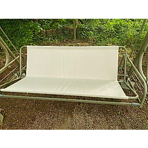 J&C Patio Swing Seat Cover Replacement 600D Heavy Duty Swing Cushion Cover Outdoor Swing Seat Support Waterproof UV Resistant for 2 Seater 3 Seater Durable Swing Covers for Frame (63x22x22inch)