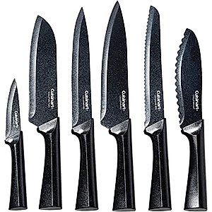 Cuisinart C55-12PMB Advantage 12 Piece Metallic Knife Set With Blade Guards, Black
