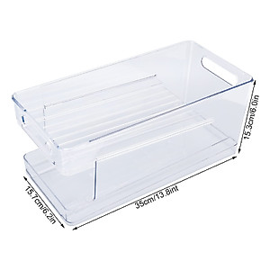 Tyenaza Can Organizer, Stackable Drink Soda Can Holder Rack PET Dispenser Double Deck, Can Storage Organizer Fit for Pantry Refrigerator Kitchen