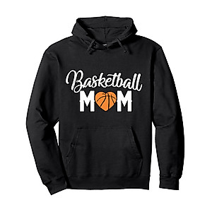 Basketball Mom cute funny heart mothers gift for women Pullover Hoodie