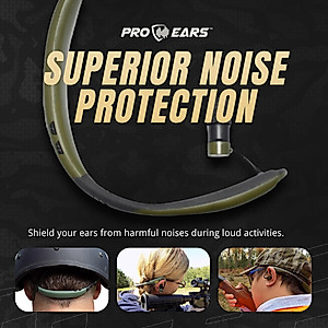 Pro Ears Stealth 28, Shooting Ear Protection, 28 dB, Situational Awareness, 18-Hour Battery Life, Noise Canceling Earbuds, Comfortable Behind-Ear Fit
