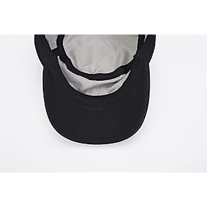 SGL Anti-Radiation Cotton Military Cap Cadet Flat Baseball Effective Shielding Signal Fluctuation 99.99% Protect Brain Hat Protective (Black), One Size