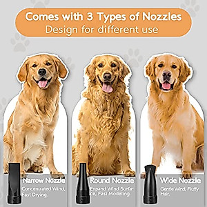 LMVVC Dog Blower Grooming Dryer with Remote Control Handle Dog Hair Dryer Dog Dryer Pet Blower with Adjustable Airflow Speed and Temperature and Anion