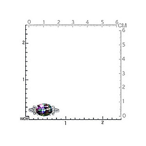 Silvershake 3.37ct. Mystic Fire Topaz White Gold Plated 925 Sterling Silver Cocktail Ring Size 9